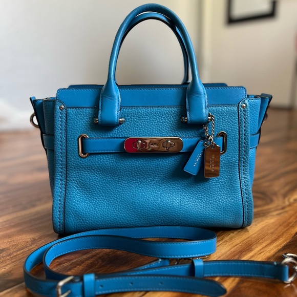 Coach | Bags | Coach Carry All Swagger 27 In Electic Blue | Poshmark